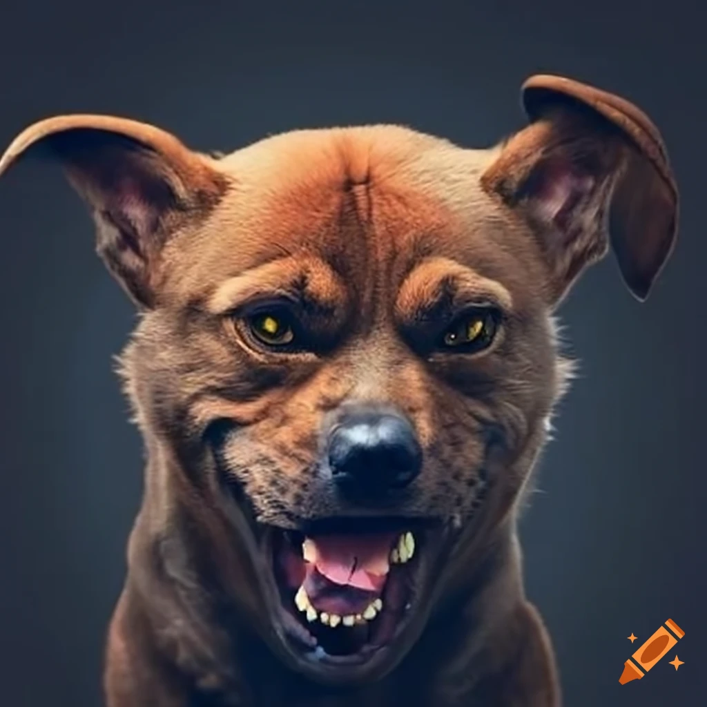 Angry dog on Craiyon