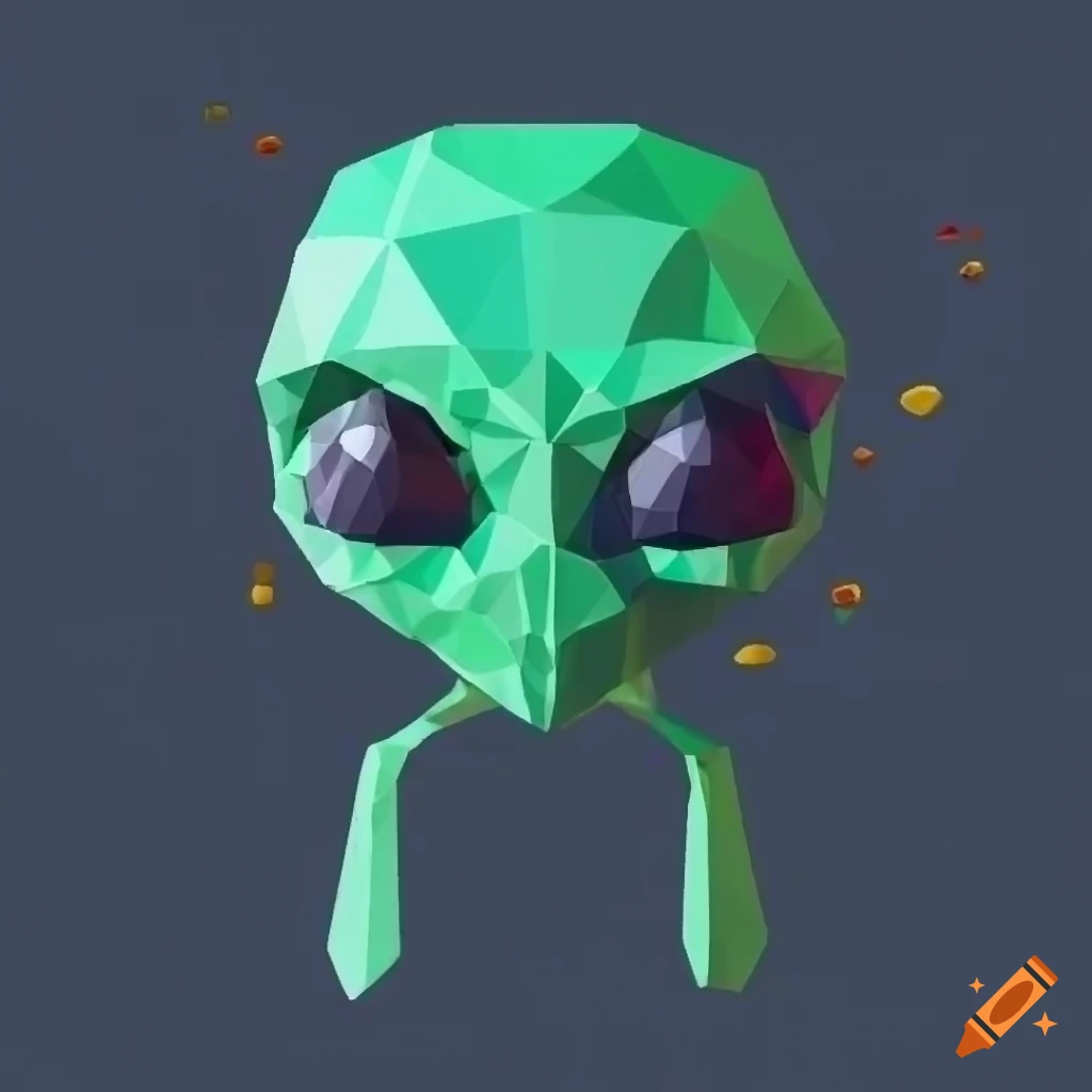 Low poly alien with nintendo 64 graphics on Craiyon