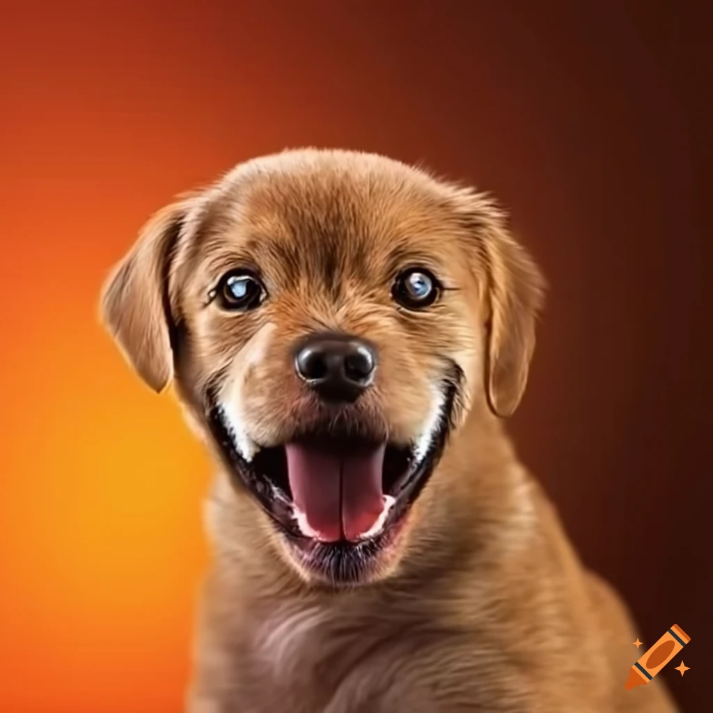 Smiling puppy on Craiyon