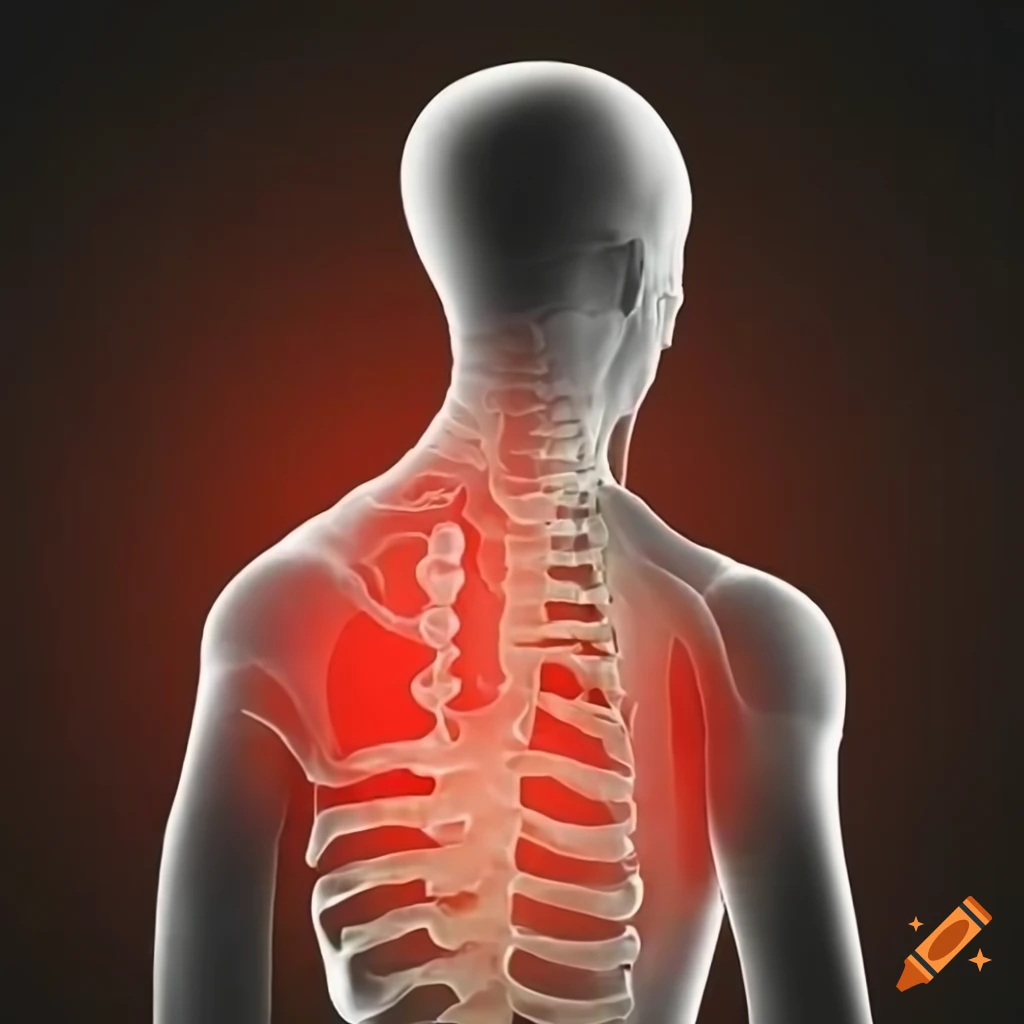 Illustration of bone pain on Craiyon