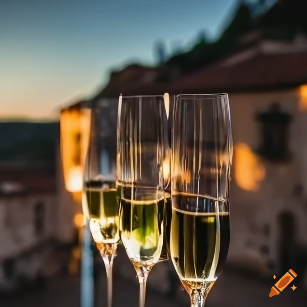 Prosecco tasting in the scenic hills of unesco heritage site on Craiyon