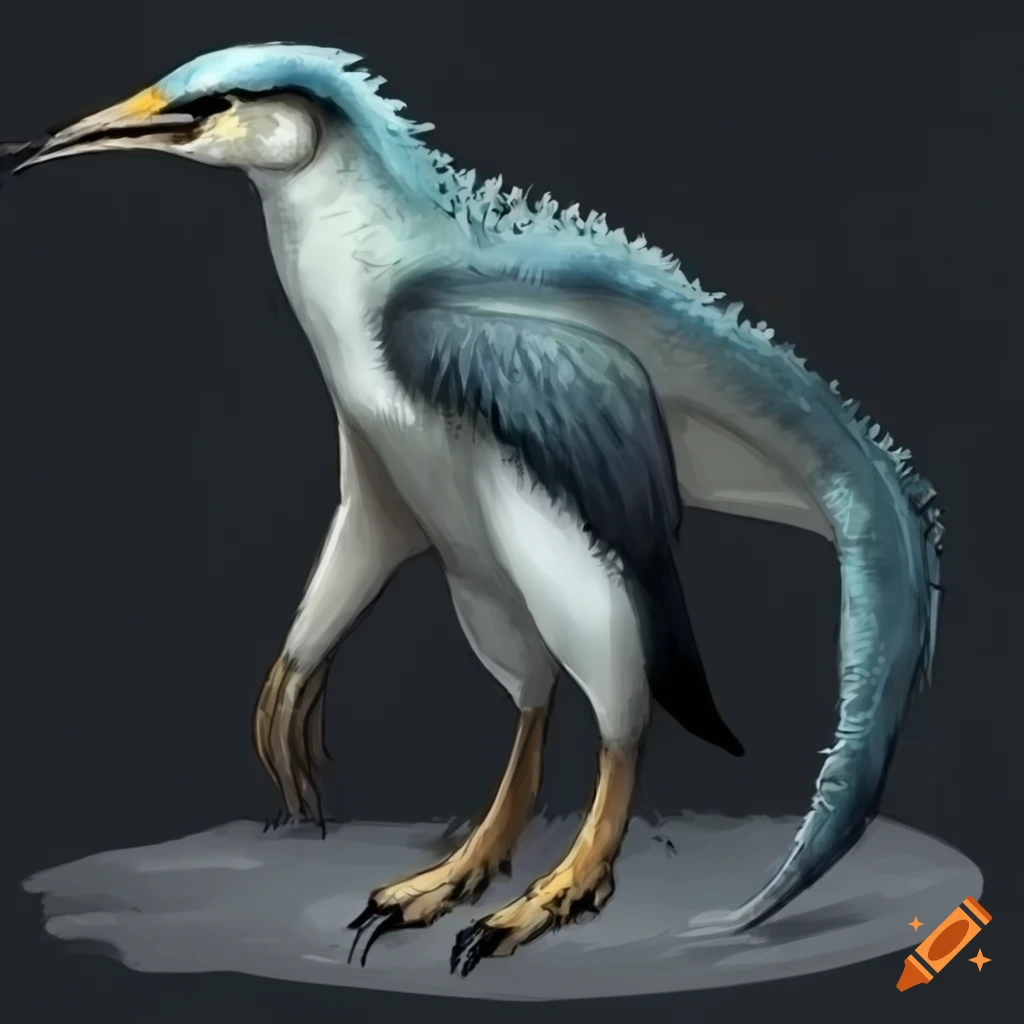 Artic predator cenozoic terror bird penguin concept art on Craiyon