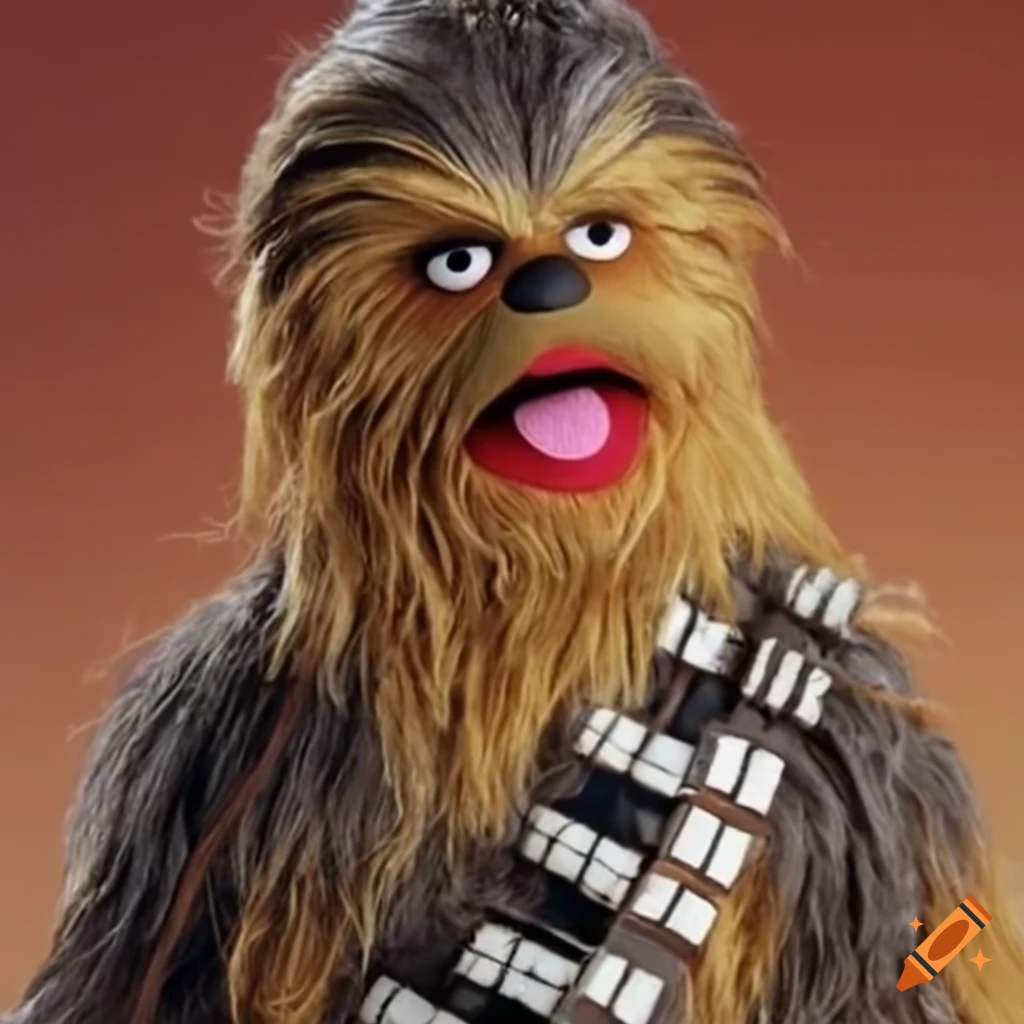 Chewbacca depicted as a muppet character on Craiyon