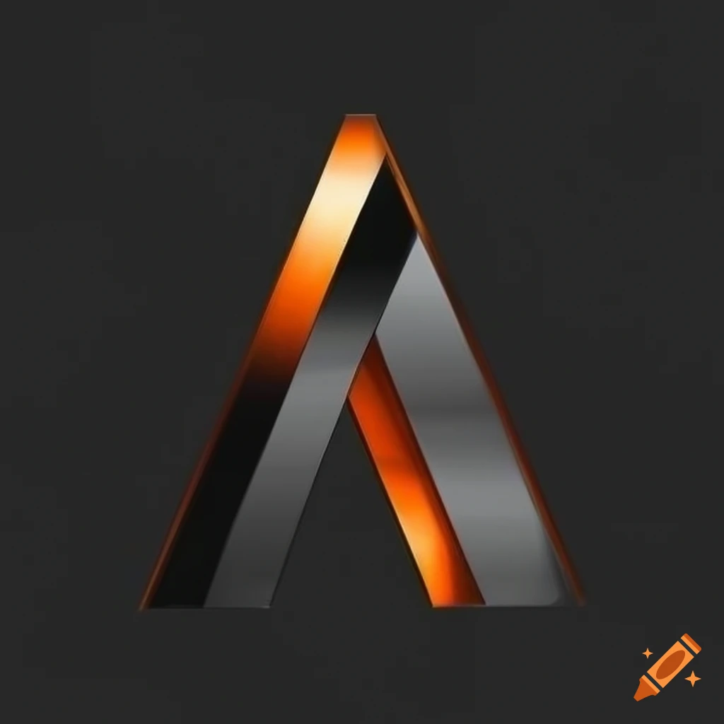Progression logo with metallic colors and triangular v shape on Craiyon