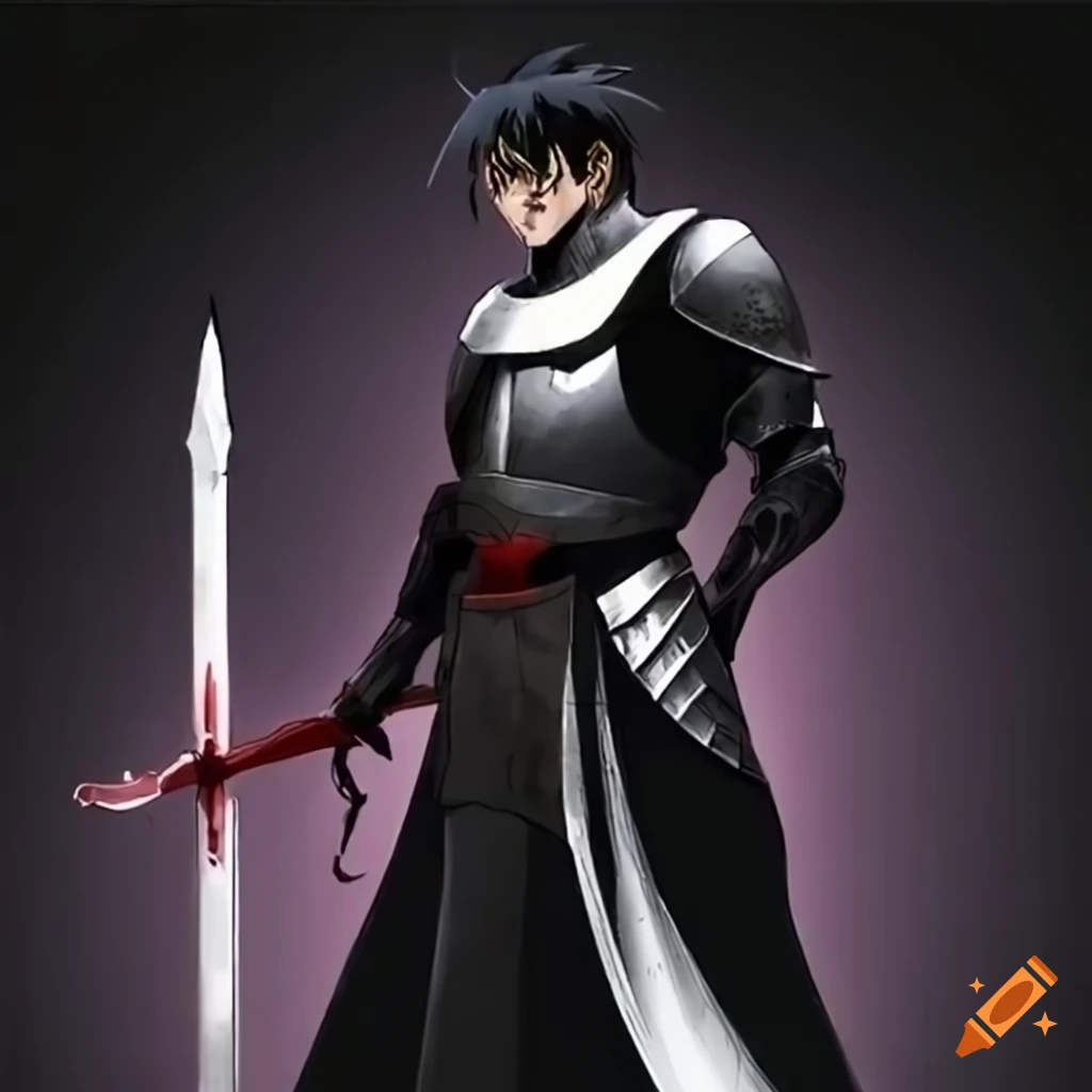 Illustration of a fusion between Batman and Toji Fushiguro in templar ...