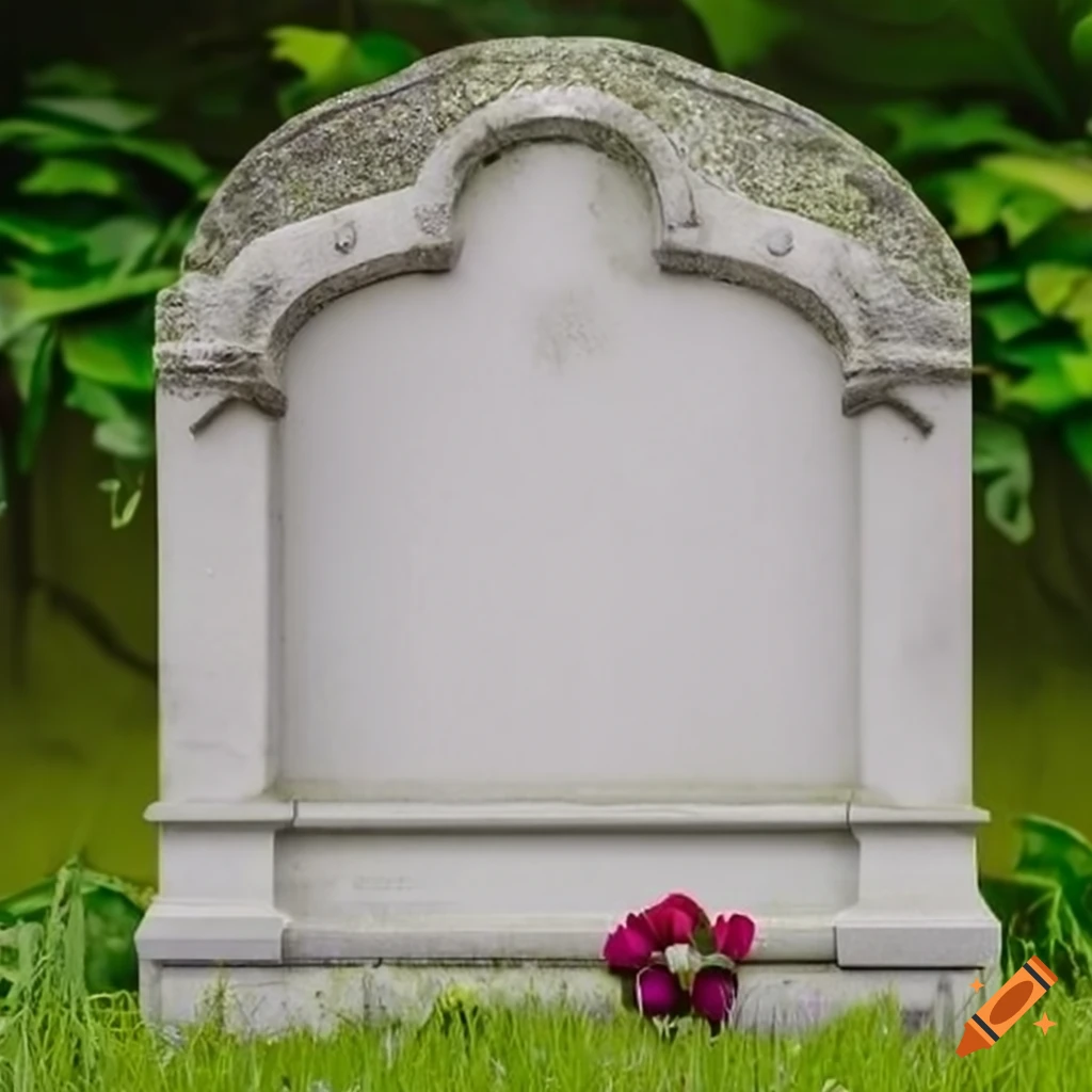 Colorful tombstone with flowers on Craiyon