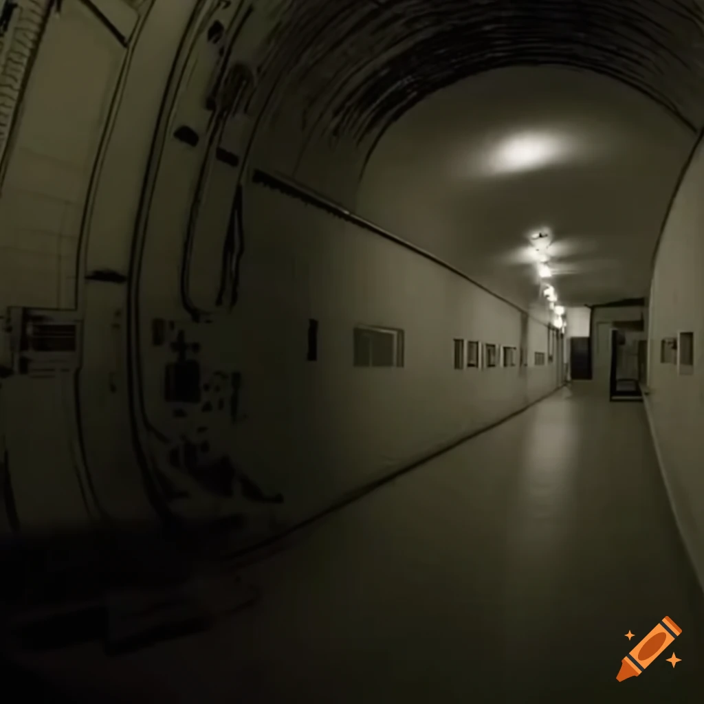 Secret government base SCP facility control center with USA map on big ...