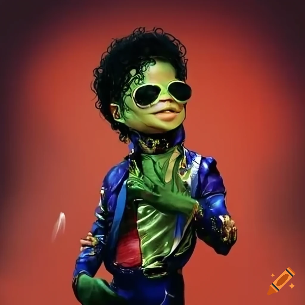 Creative artwork of a frog in michael jackson pose on Craiyon