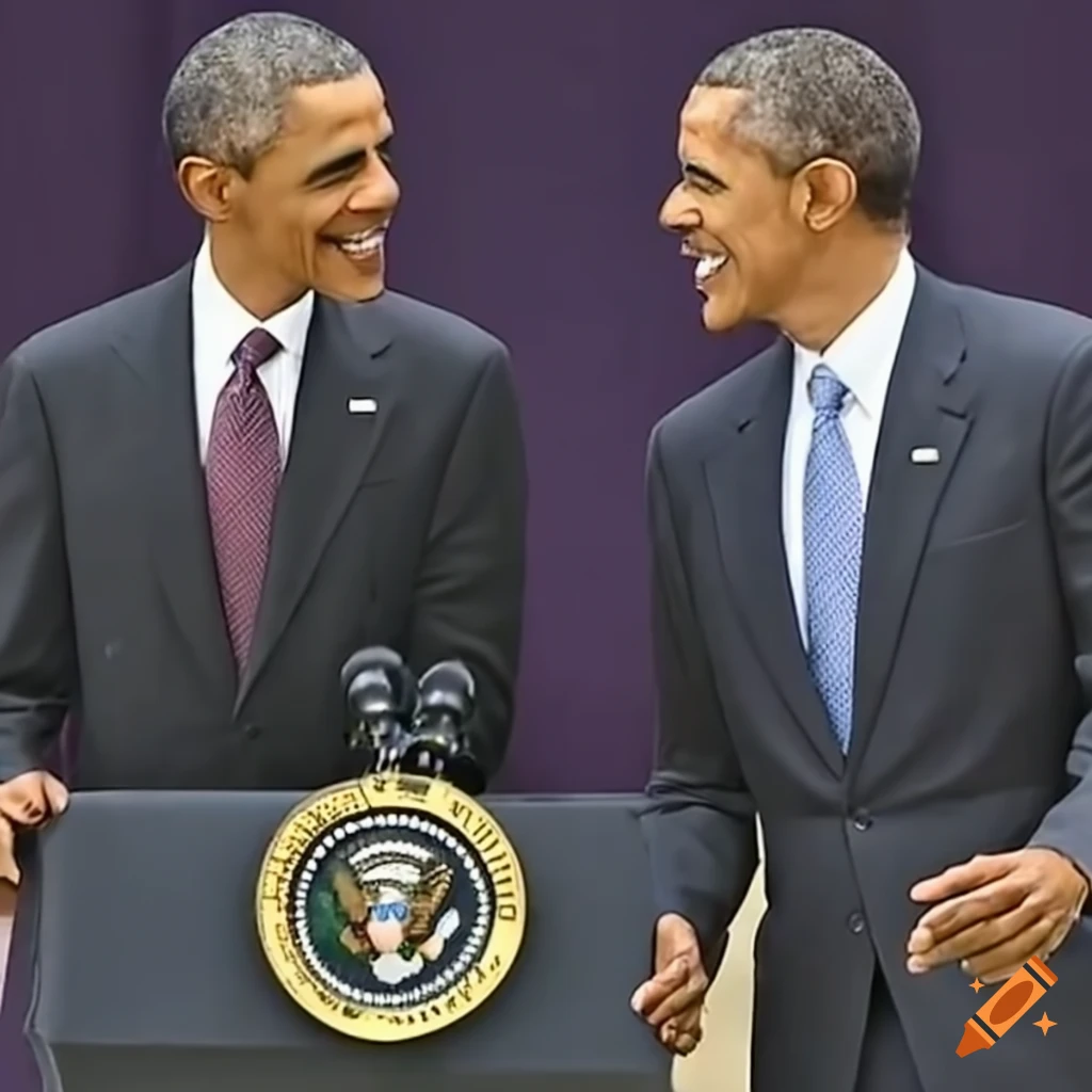 Barack obama holding sonic the hedgehog in the air on Craiyon