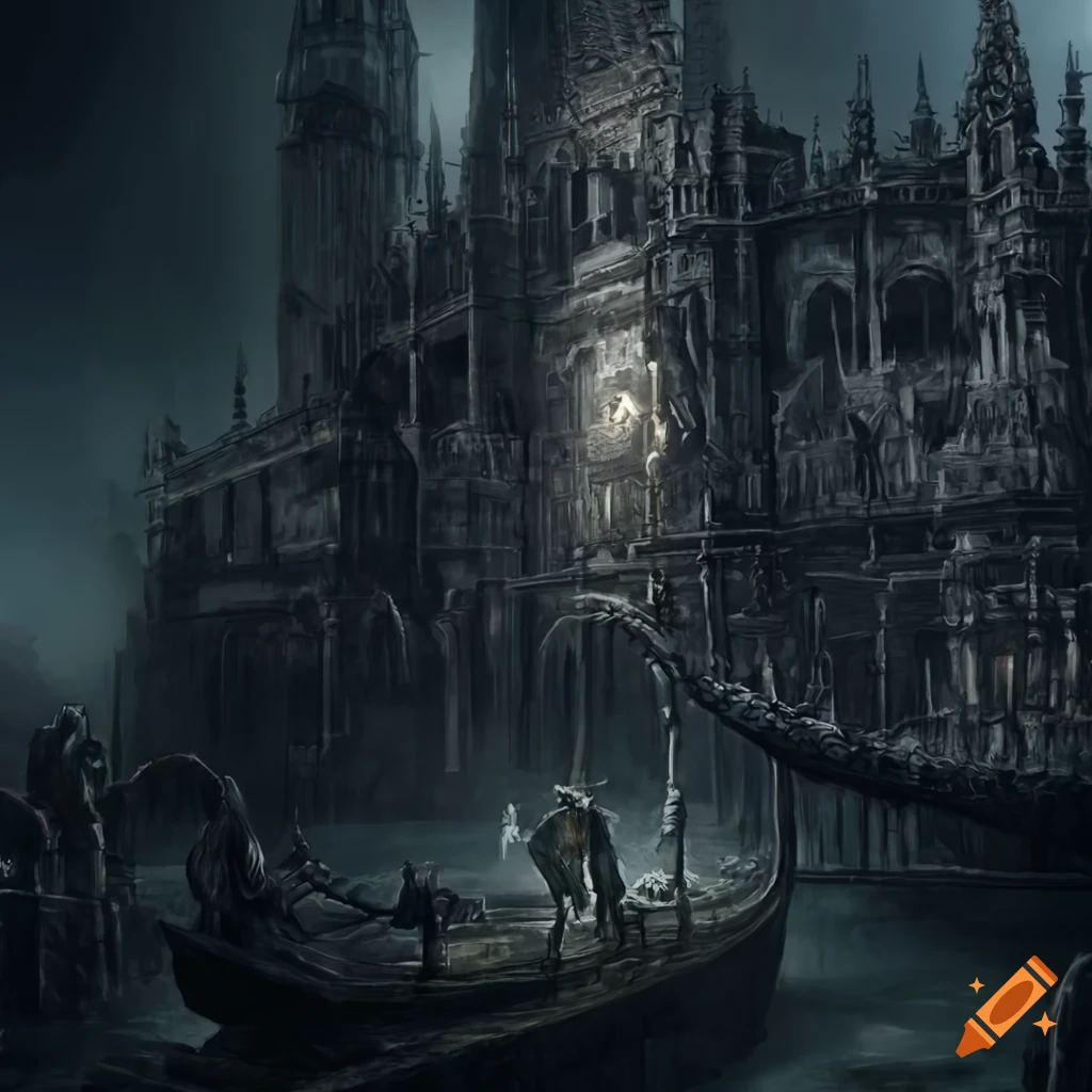 Arsenal of Venice city in Bloodborne style by Noriyoshi Ohrai ...