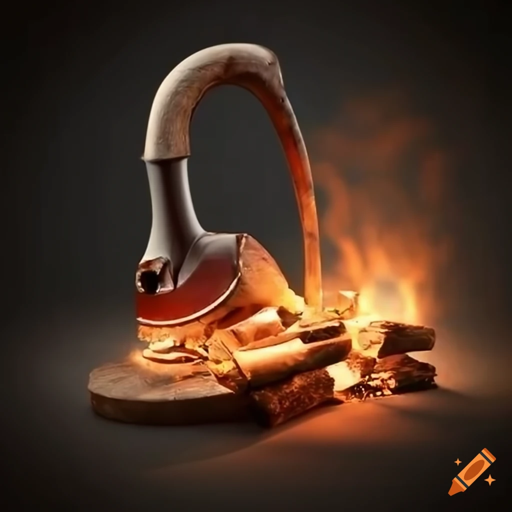 Wood chopper with logs on Craiyon