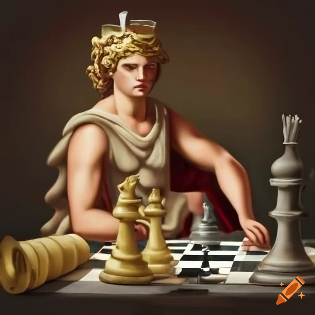 Apollo playing chess on Craiyon