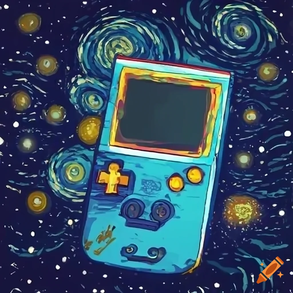 Astronaut playing gameboy in space with stars in the background on Craiyon
