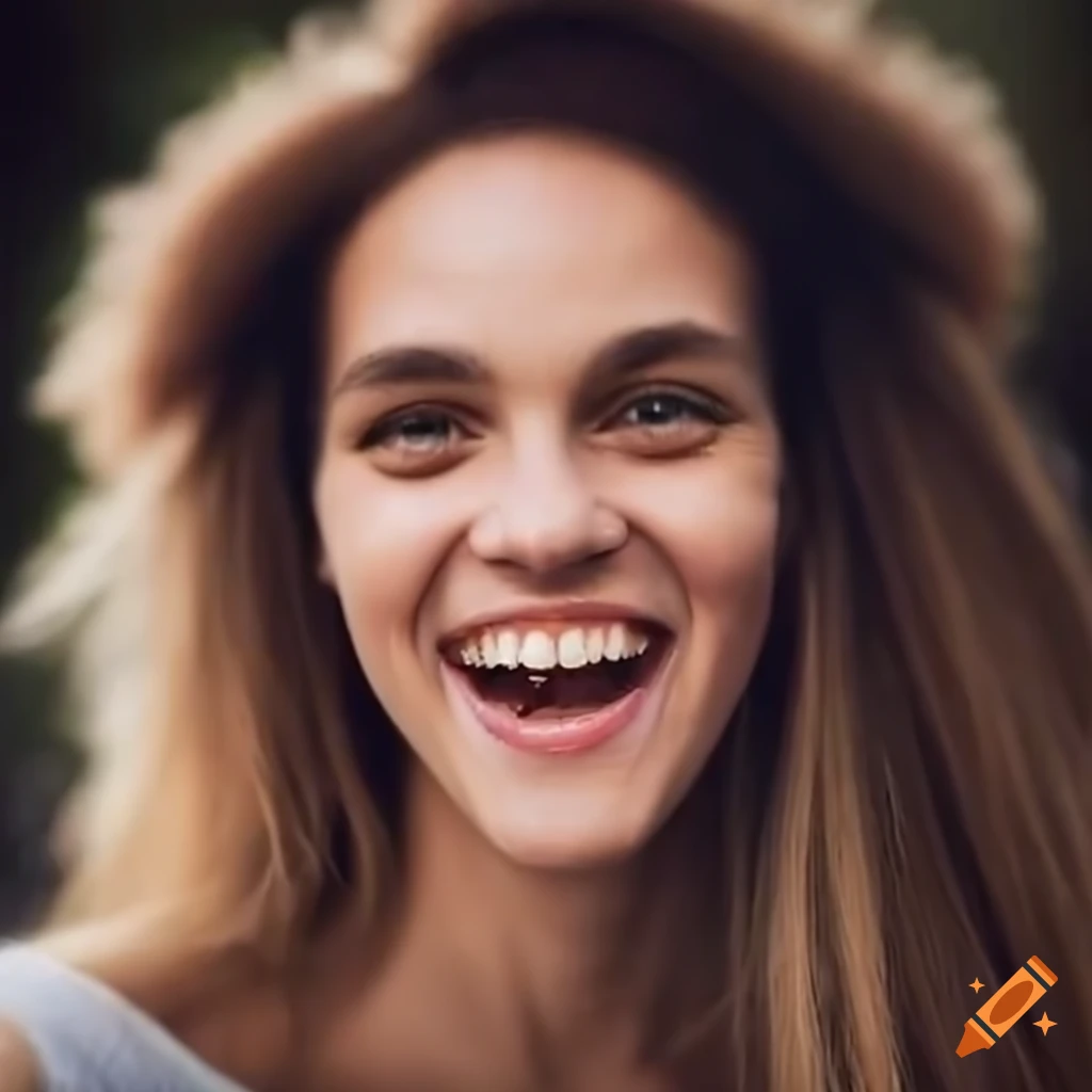 Friendly smiling 30 year old woman with realistic style on Craiyon