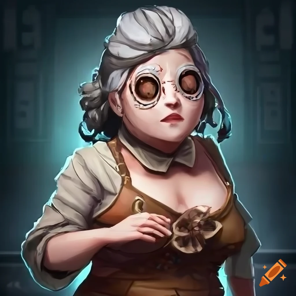 Identity v clerk character - old woman on Craiyon