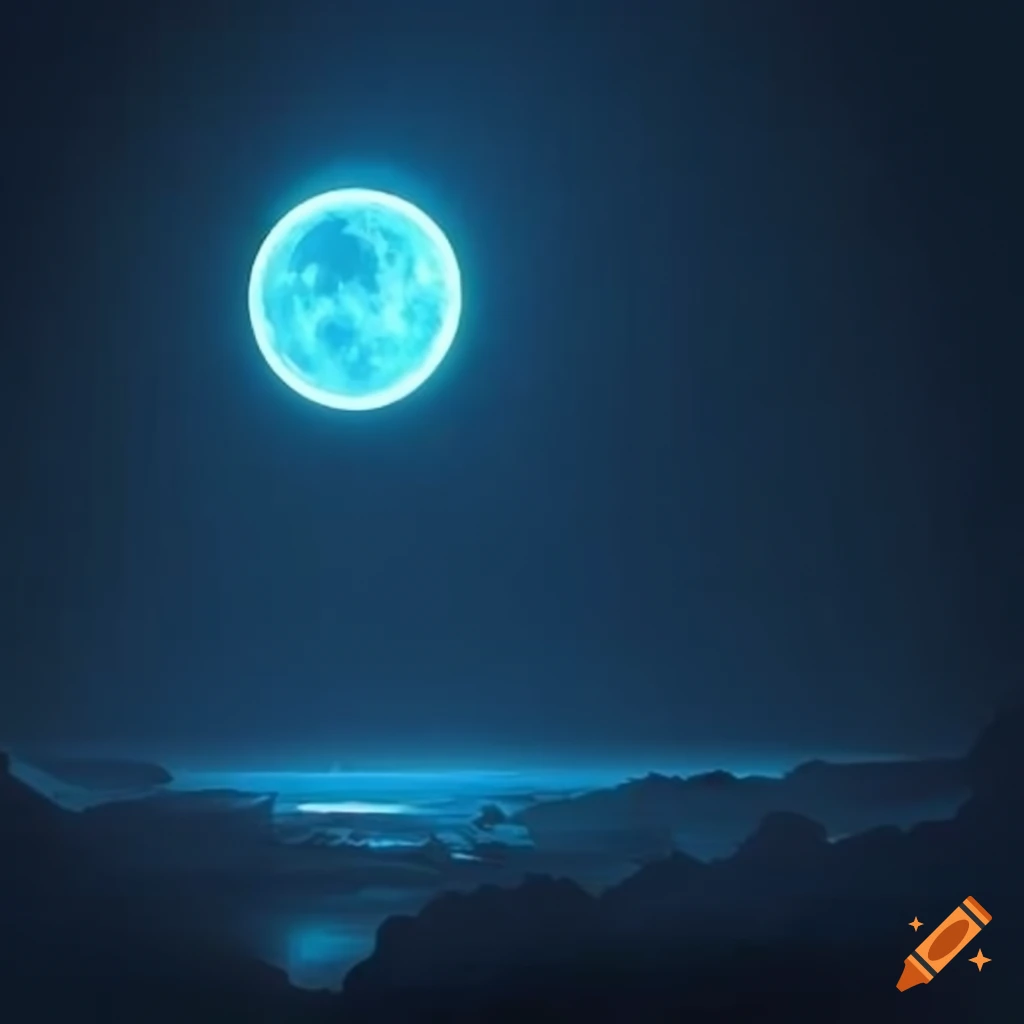 Neon moon illustration on Craiyon