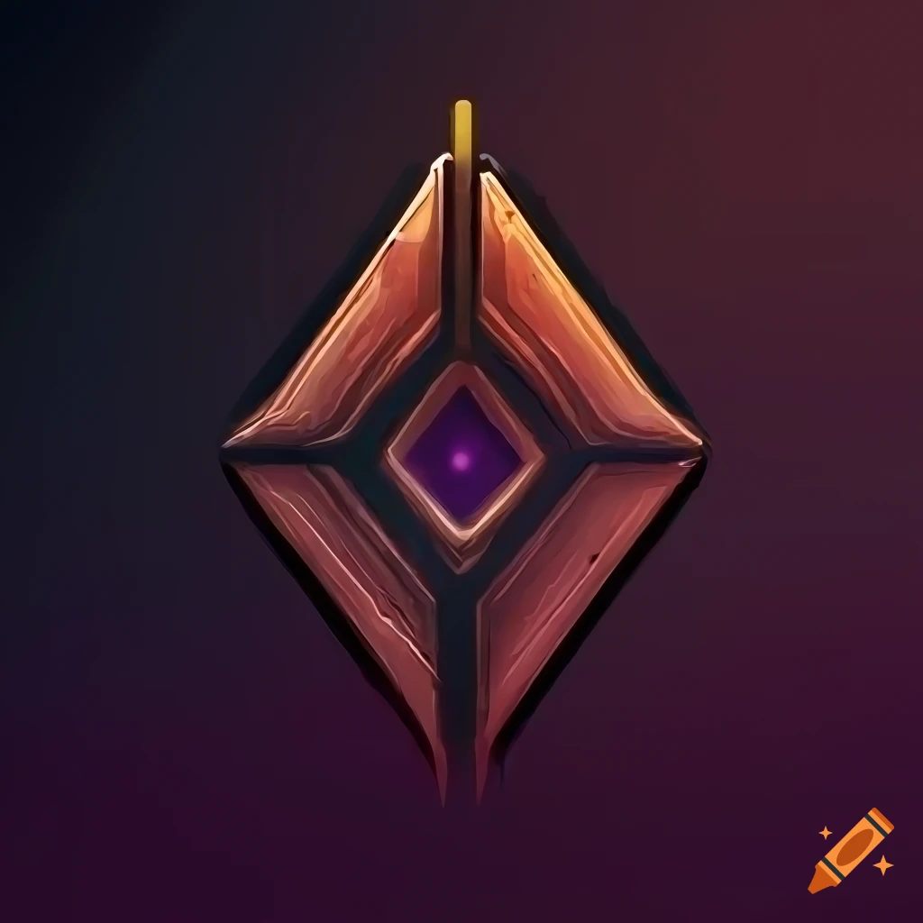 High resolution 4k runic symbol icon in fantasy sci-fi style on Craiyon