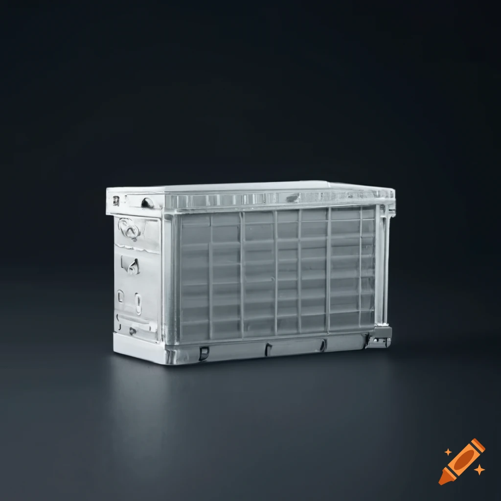 Aluminium transport crate with locks on Craiyon