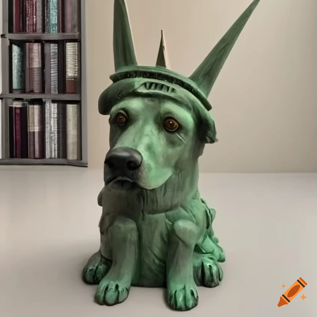 Statue of liberty as a dog on Craiyon