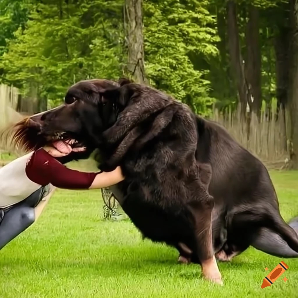 Dog picking up a gigantic bone on Craiyon