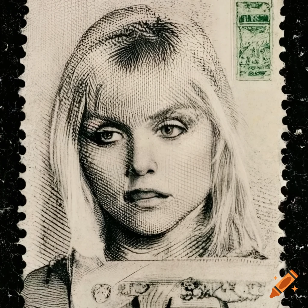 Close-up portrait of young debbie harry of blondie on Craiyon