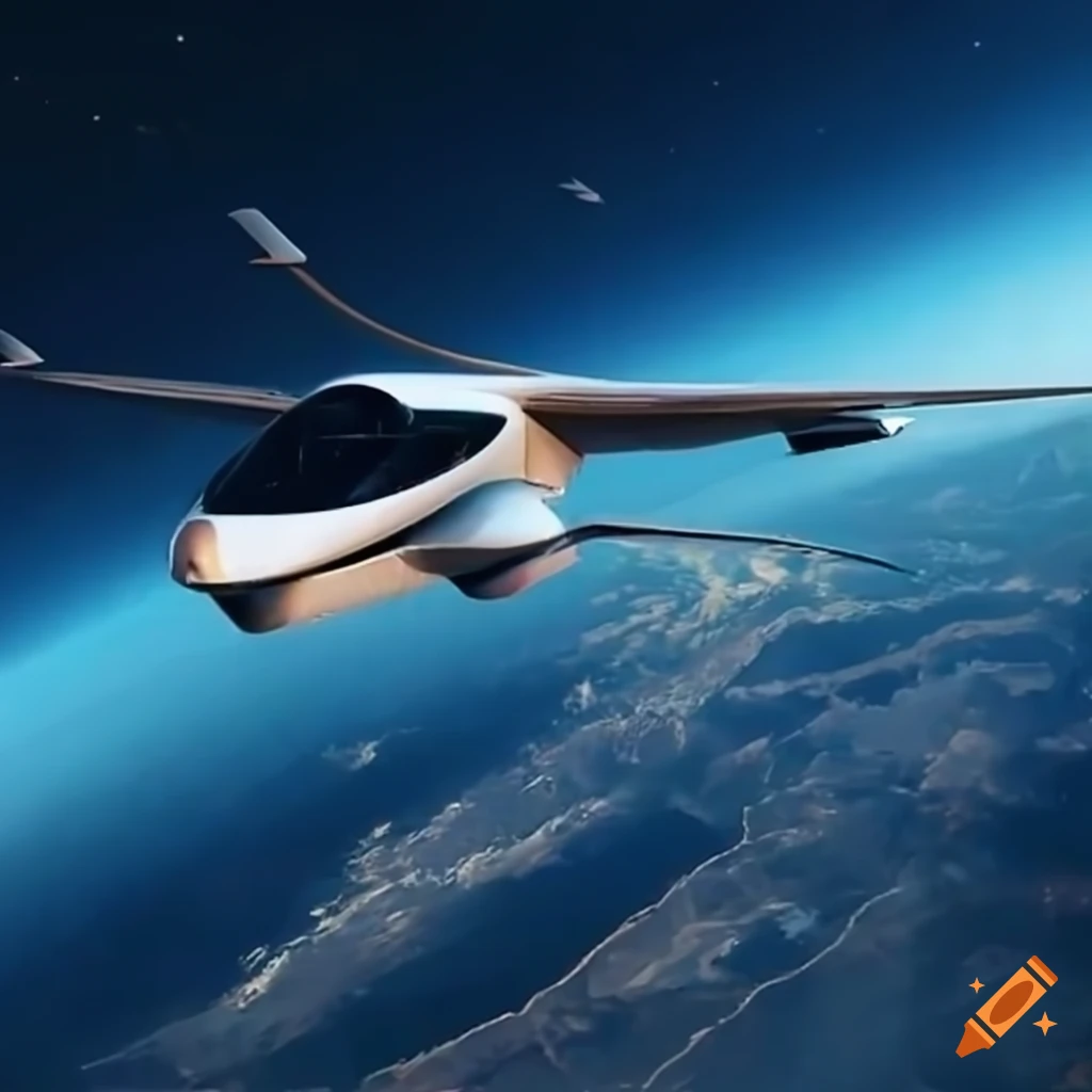 Sleek futuristic small planes soaring through the skies on Craiyon