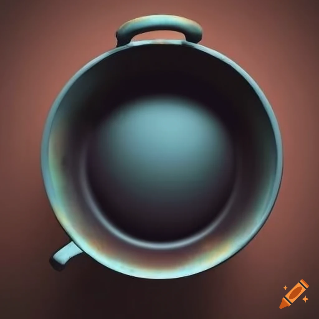 Empty cauldron seen from above on Craiyon