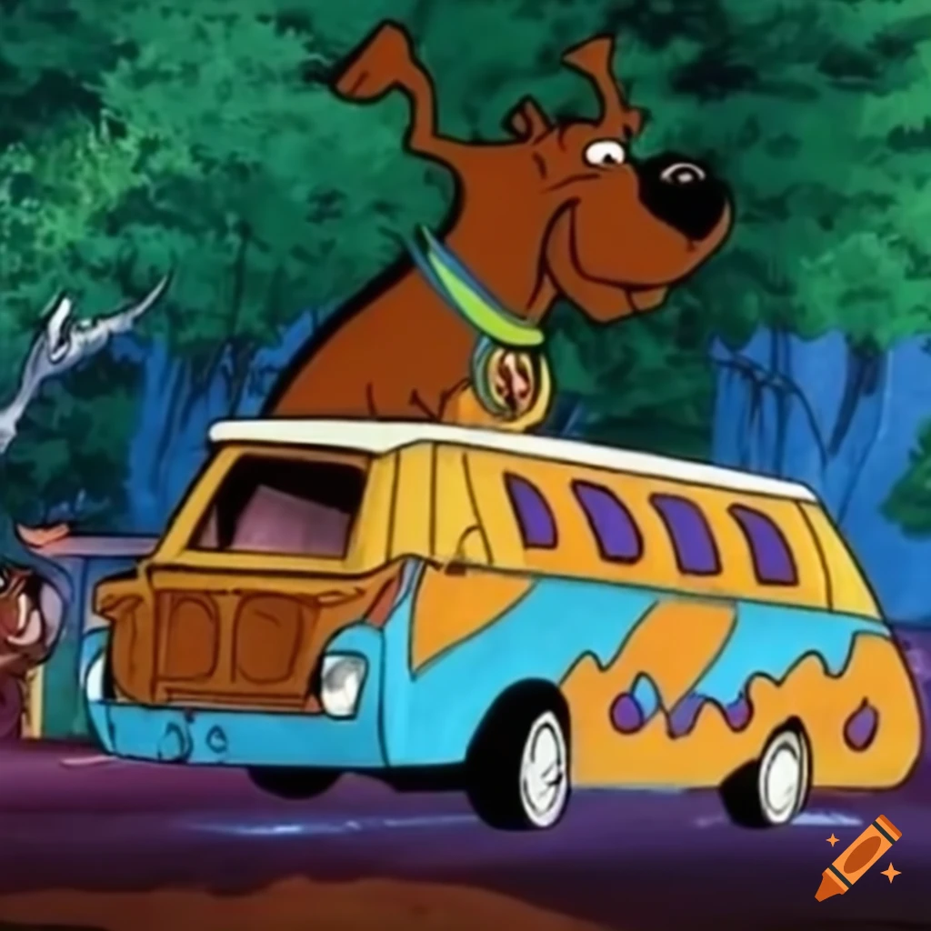 The Mystery Machine from Scooby-Doo on Craiyon
