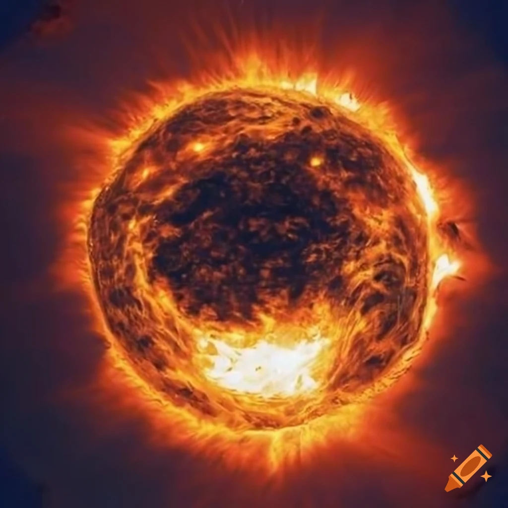 Hyper realistic image of the sun on Craiyon