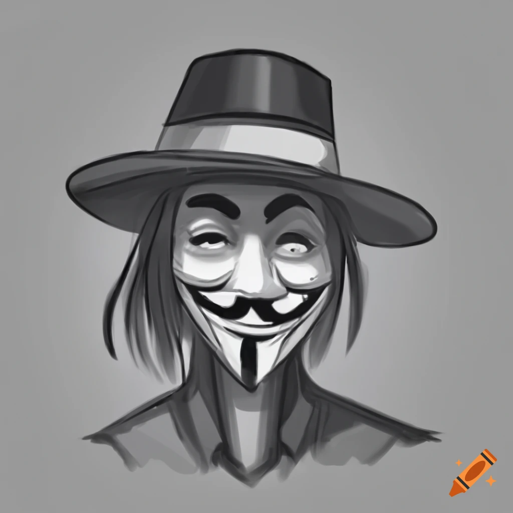 Cartoon black hat hacker character on Craiyon