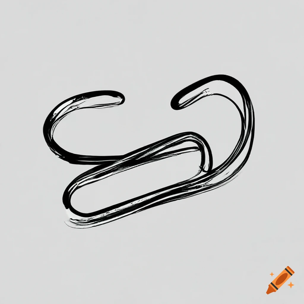 Close-up of a paperclip on Craiyon
