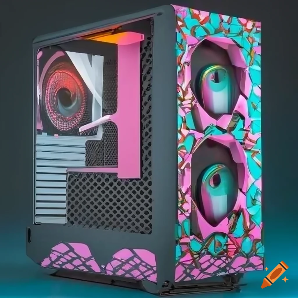 Colorful pop art pc case design on Craiyon
