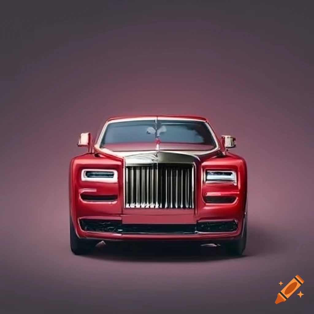 Red rolls royce car on Craiyon