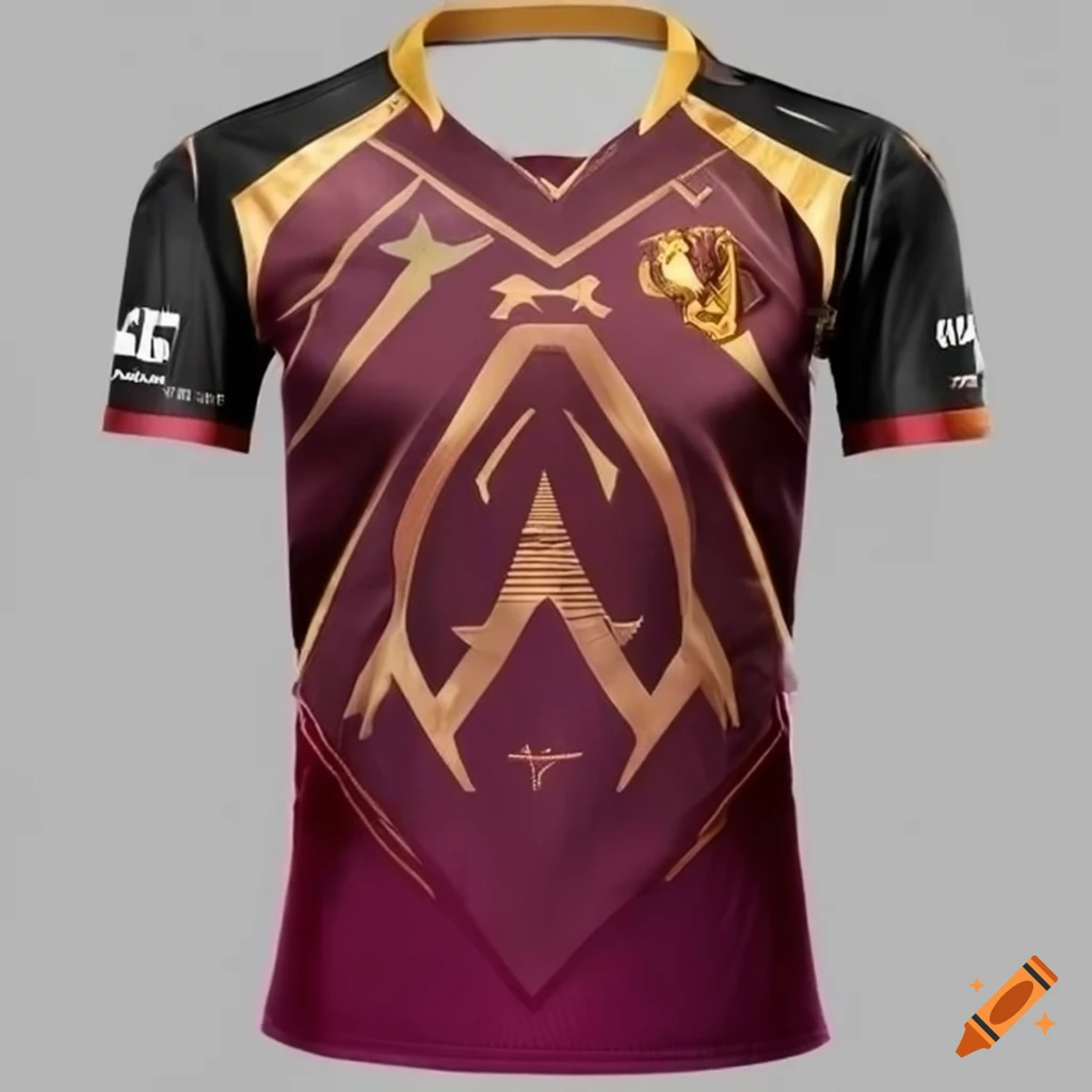 League of Legends esports jersey in maroon and gold with Maverick ...