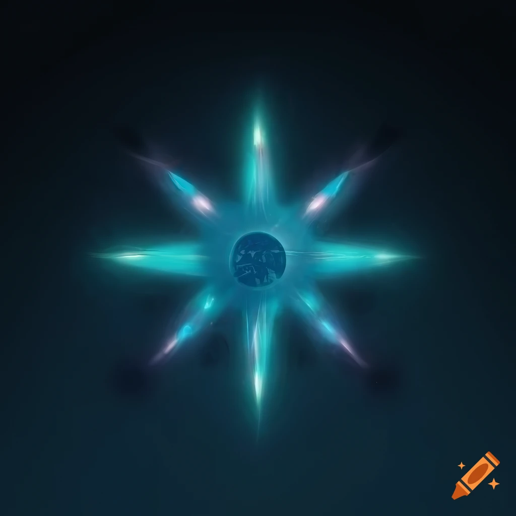 High resolution 4k runic star symbol icon in a fantasy sci-fi style on ...