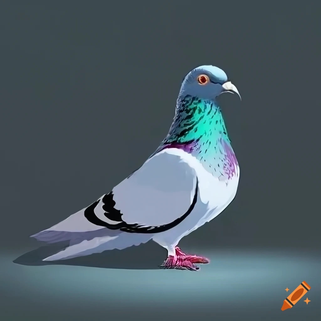 Pigeon creation artwork on Craiyon