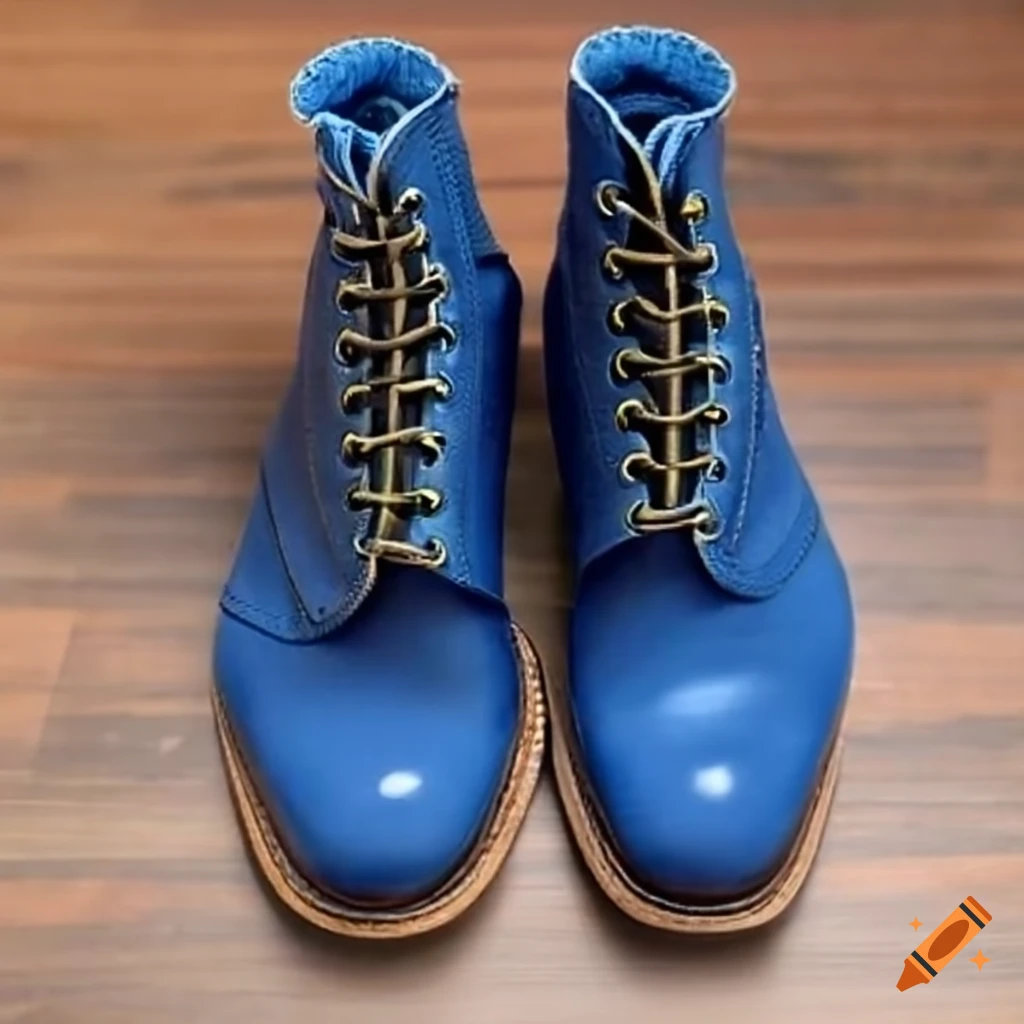 Blue boot with .zip label on Craiyon