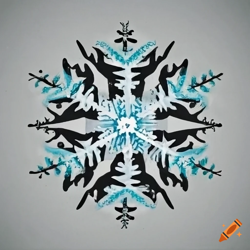 Handwritten sign with snowflake design on Craiyon