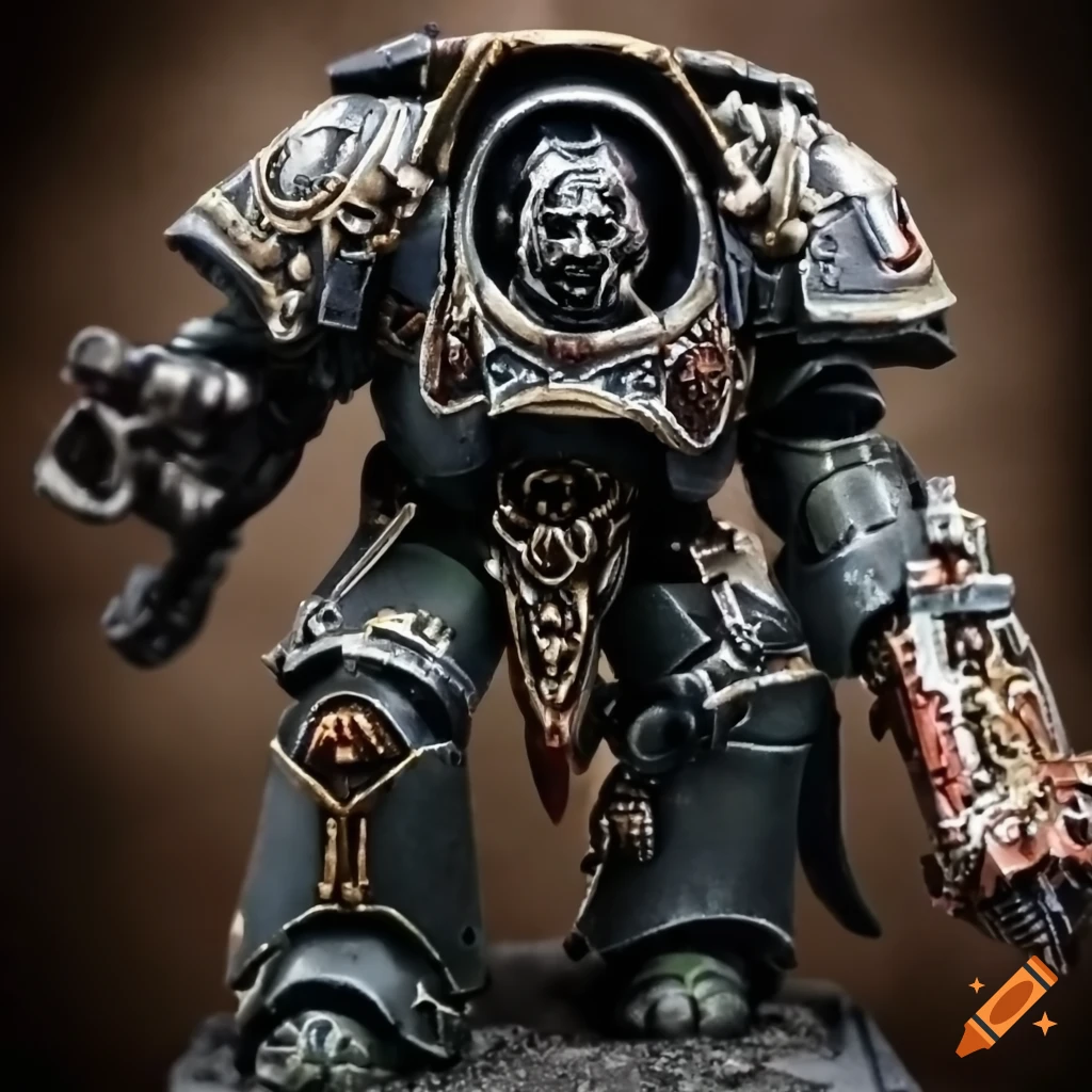 Dark angels terminator with plasma cannon on Craiyon