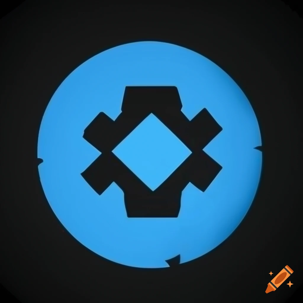 Azure blue gang logo design on Craiyon