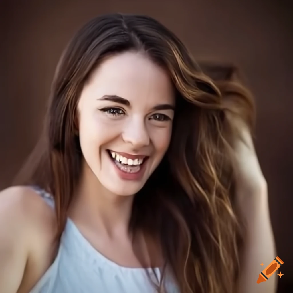 Friendly smiling 30 year old woman with realistic style on Craiyon