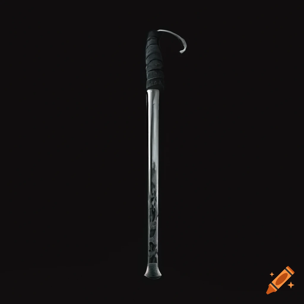 Hybrid weapon with elements of a baseball bat, katana, and chainsaw on ...