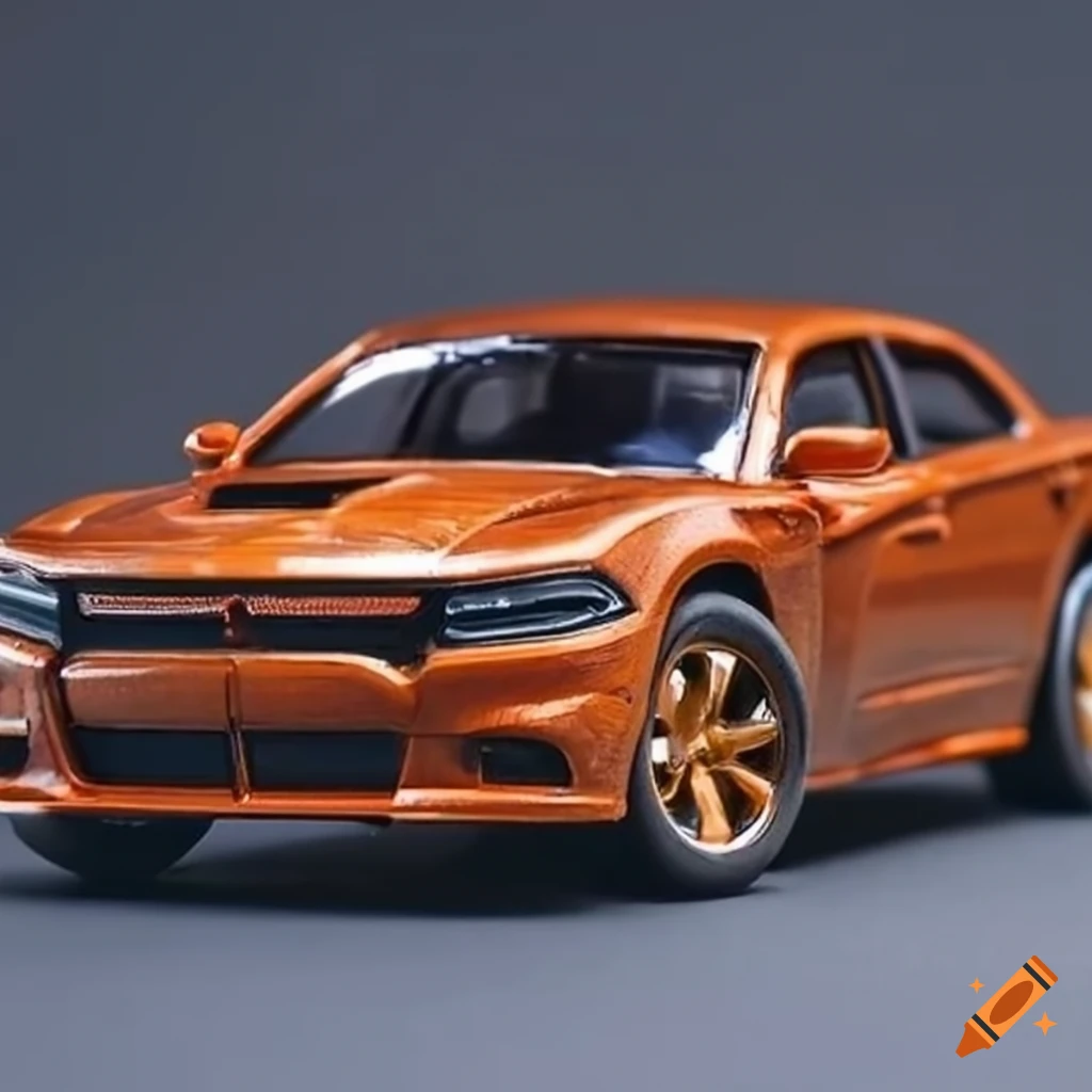 Exquisite wooden miniature scale 2015 dodge charger car on Craiyon