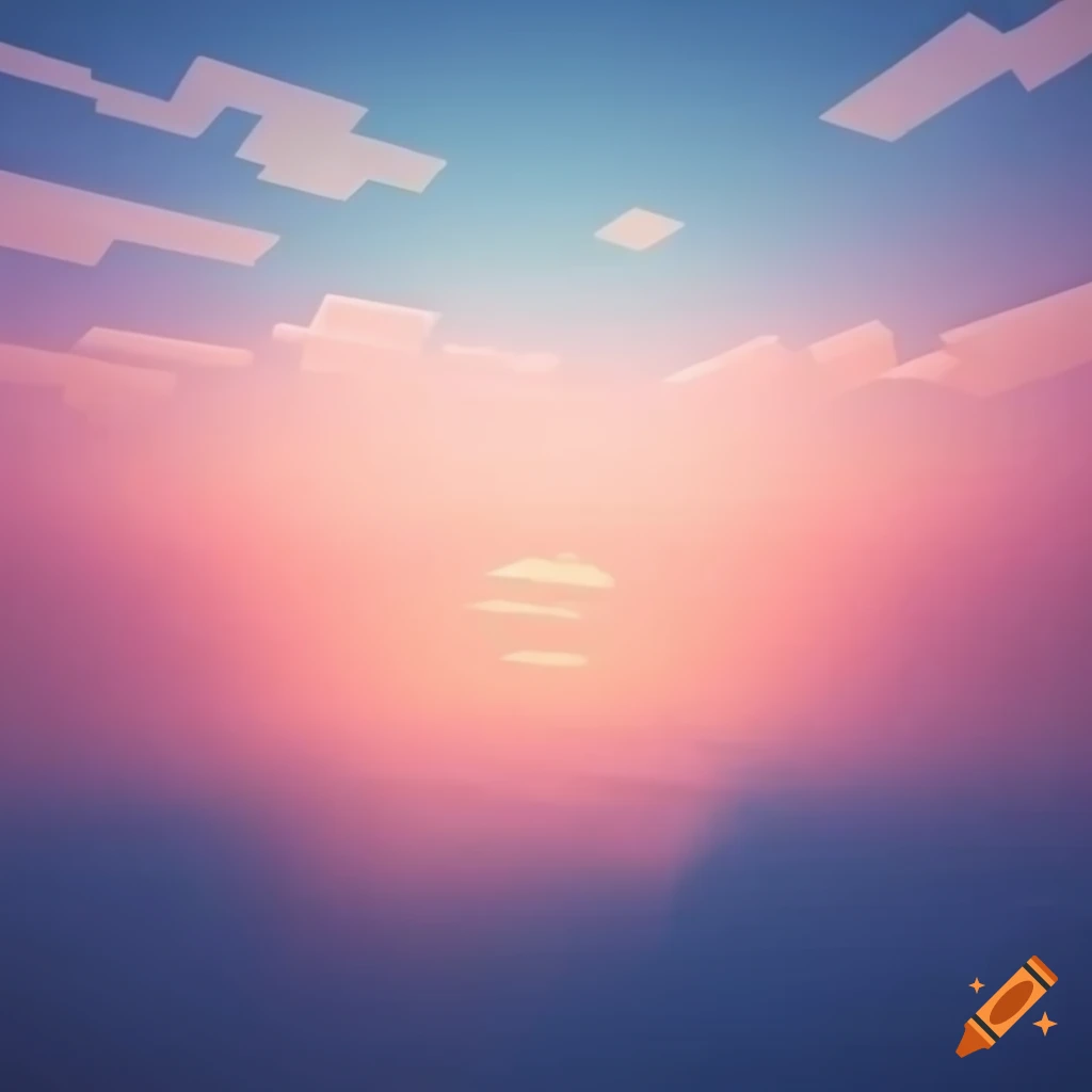 Minecraft themed sky background on Craiyon