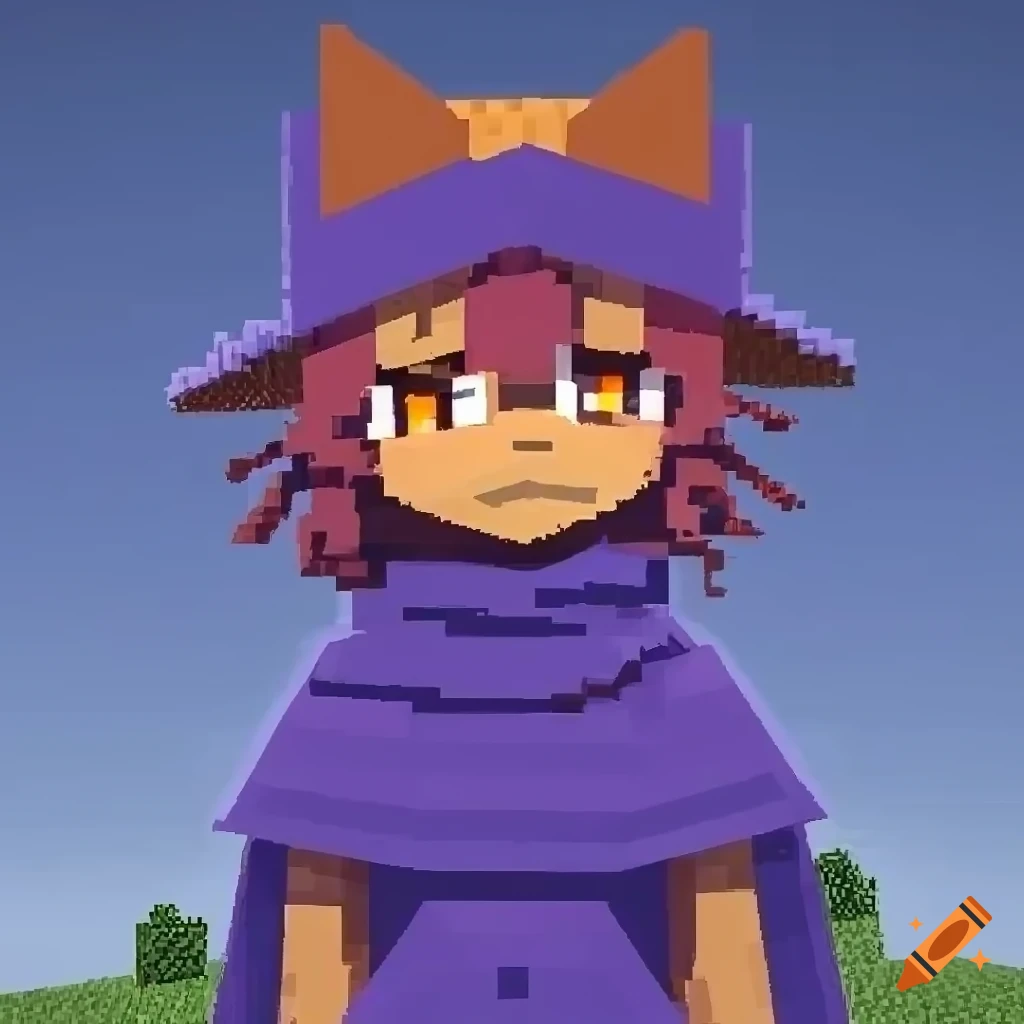 Niko from OneShot in Minecraft Skyblock on Craiyon