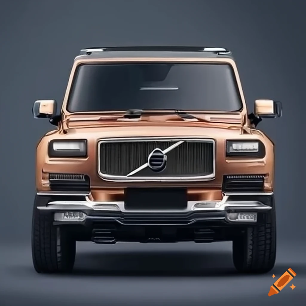 Rear view of a vintage-style volvo xc90 g63 mercedes and jimny boxy car ...