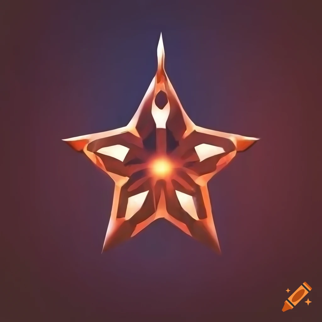High resolution 4k fantasy sci-fi runic star symbol icon on Craiyon