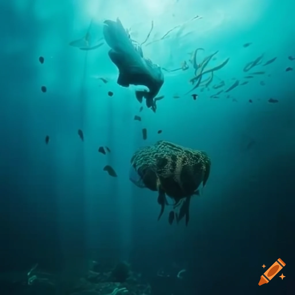 Underwater scene on Craiyon