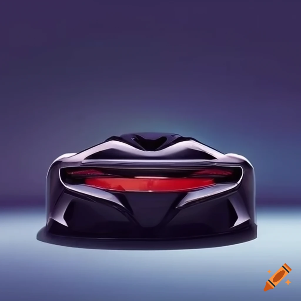 New hyper car ad with emblem in the background on Craiyon