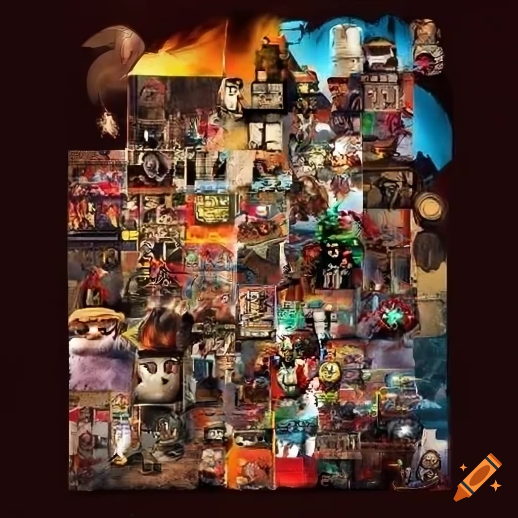 Collage of video game covers on Craiyon